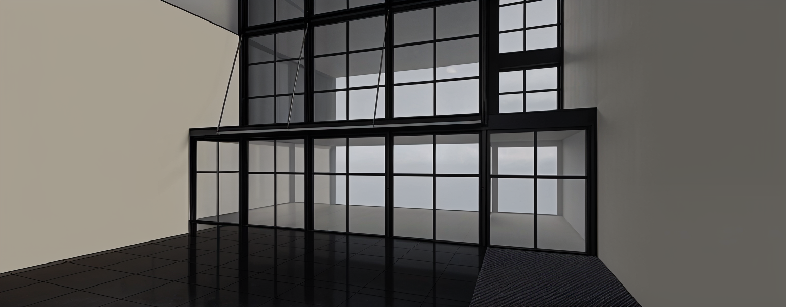 metal structure black steel profiles glazed fa ade steel eave attached ...