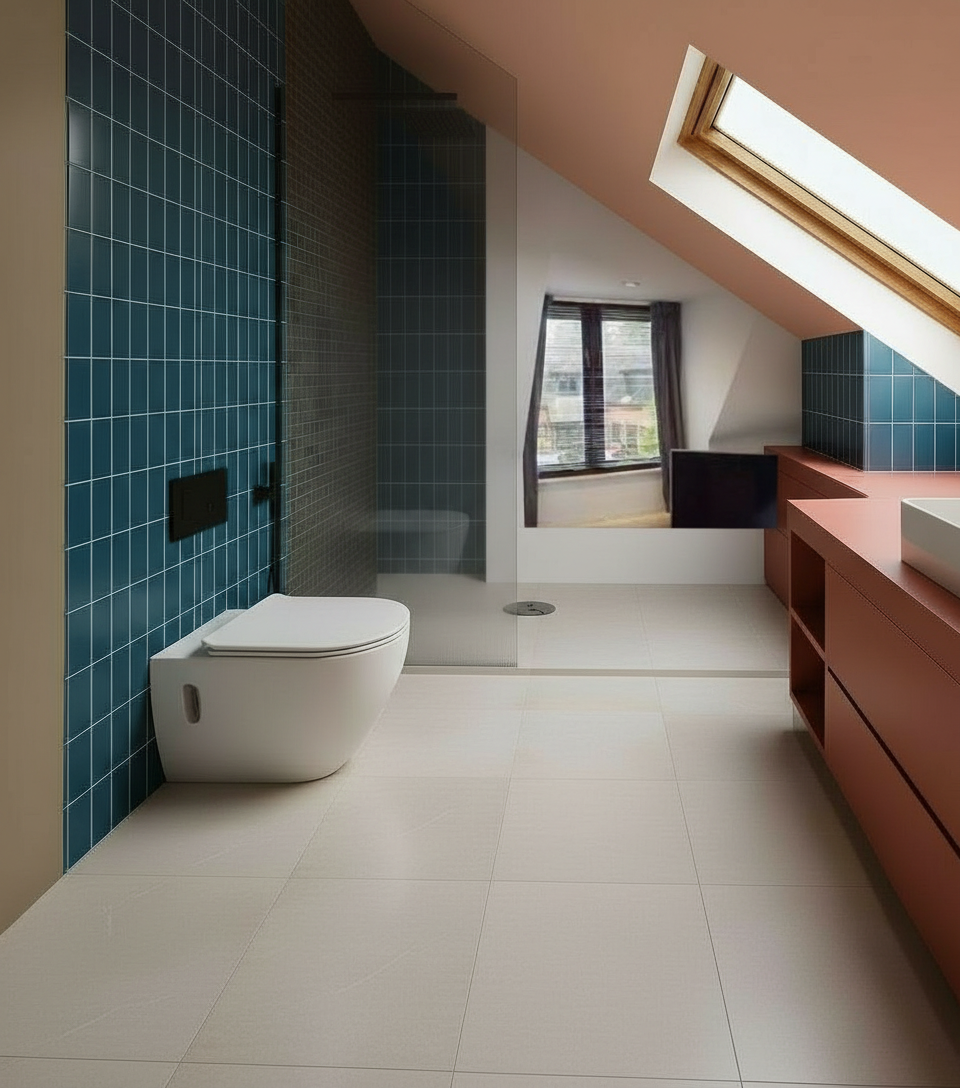 move the window lower on the straight side of the right wall