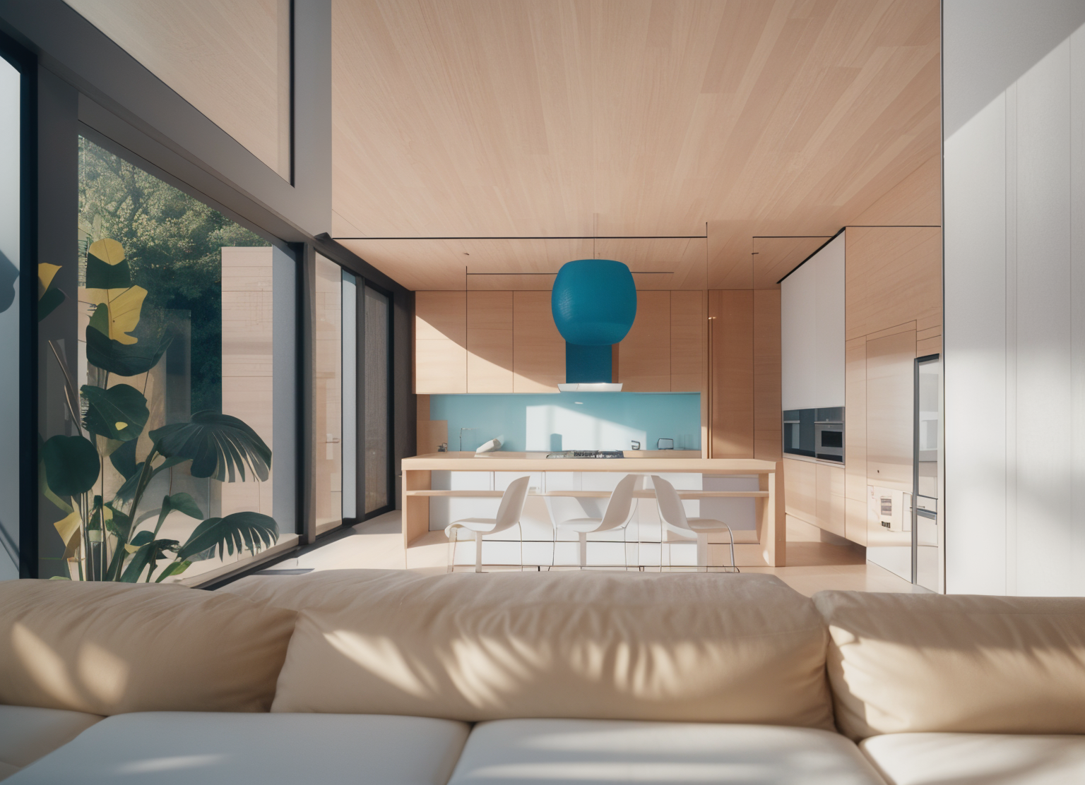 built in kitchen no counter architecture