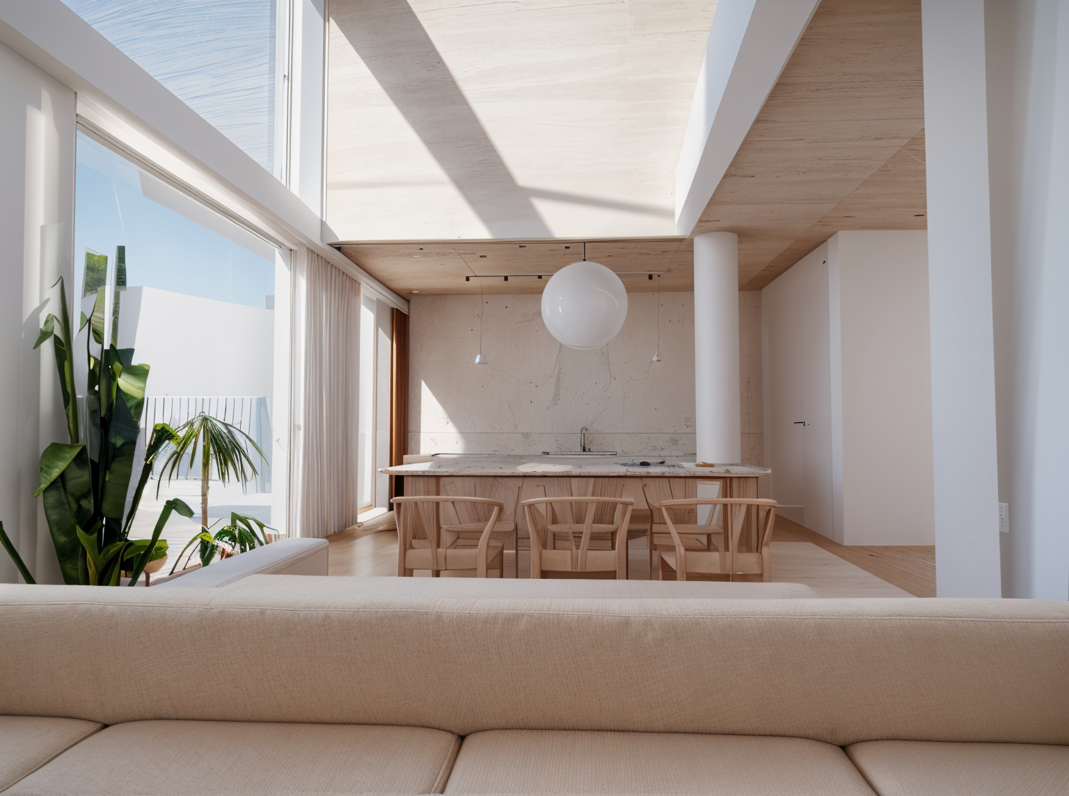 interior shot no decorations white walls and white ceiling architecture
