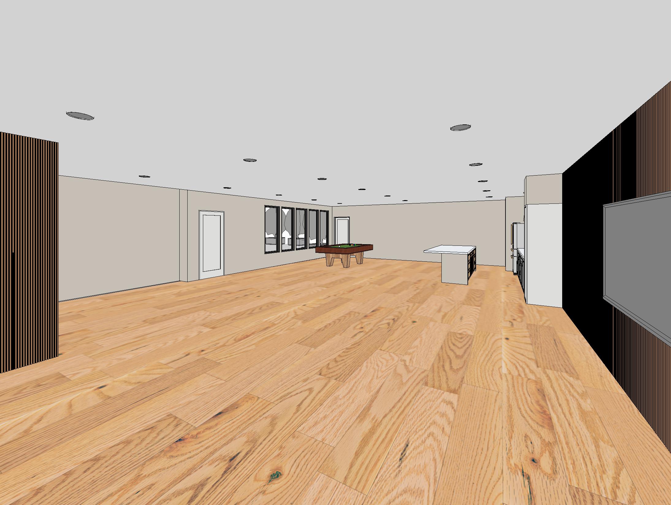 a modern open concept interior design with a warm and inviting ...