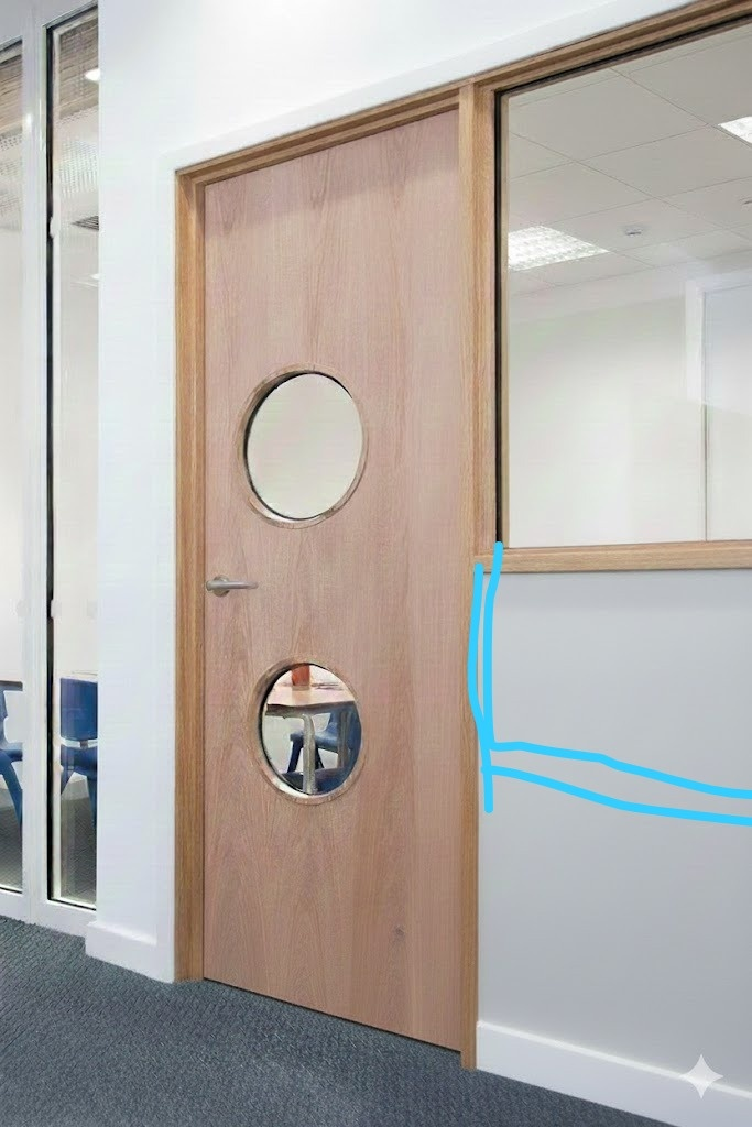 shift the glass to the height where is marked with the blue line