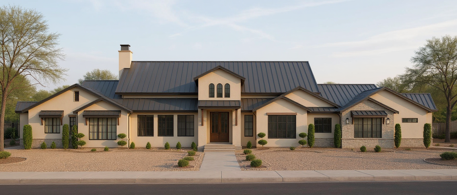 light color eastern wa in an estate type neighborhood add some trees in ...
