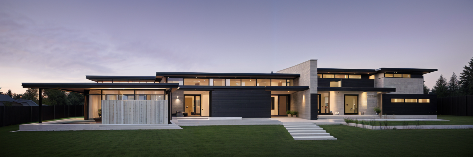 modernist exterior shot modern home board formed concrete walls ...