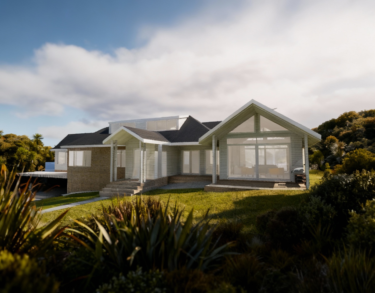 the greenery is native new zealand bush