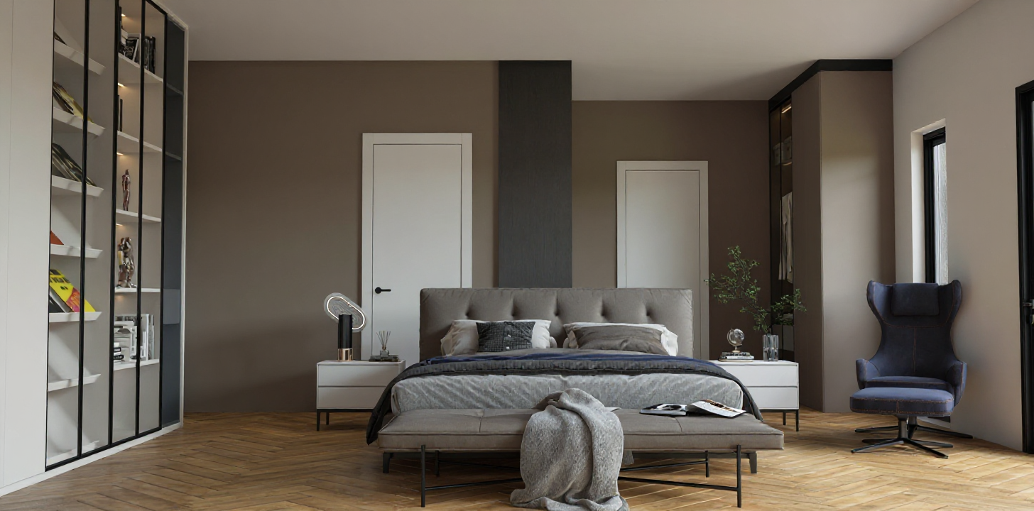 enhance the render of a young man s room in a natural realistic and ...