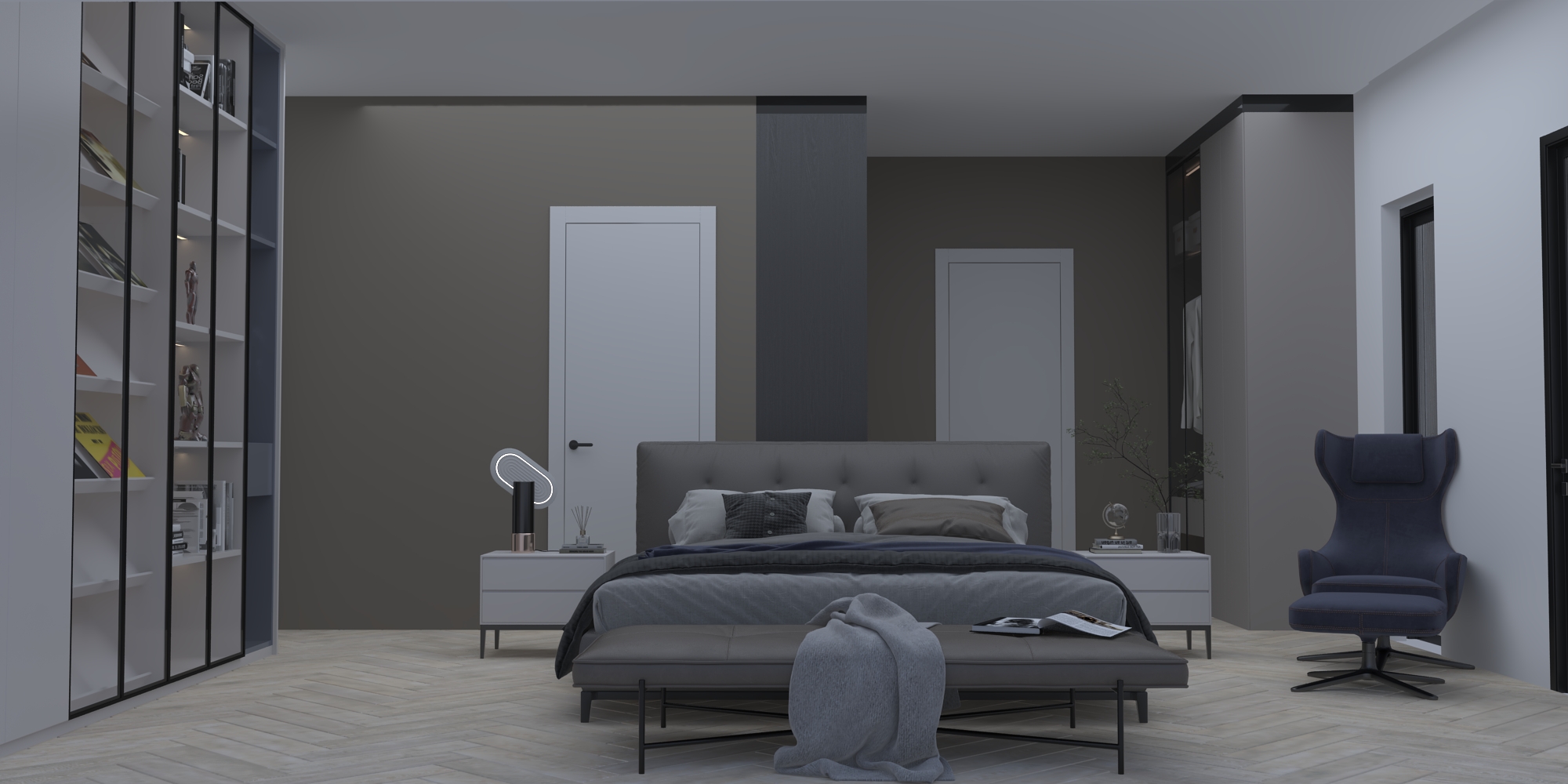 enhance the render of a young man s room in a natural realistic and ...