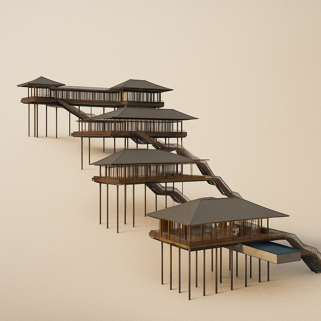 render the existing d drawing from a new eye level angle facing toward ...