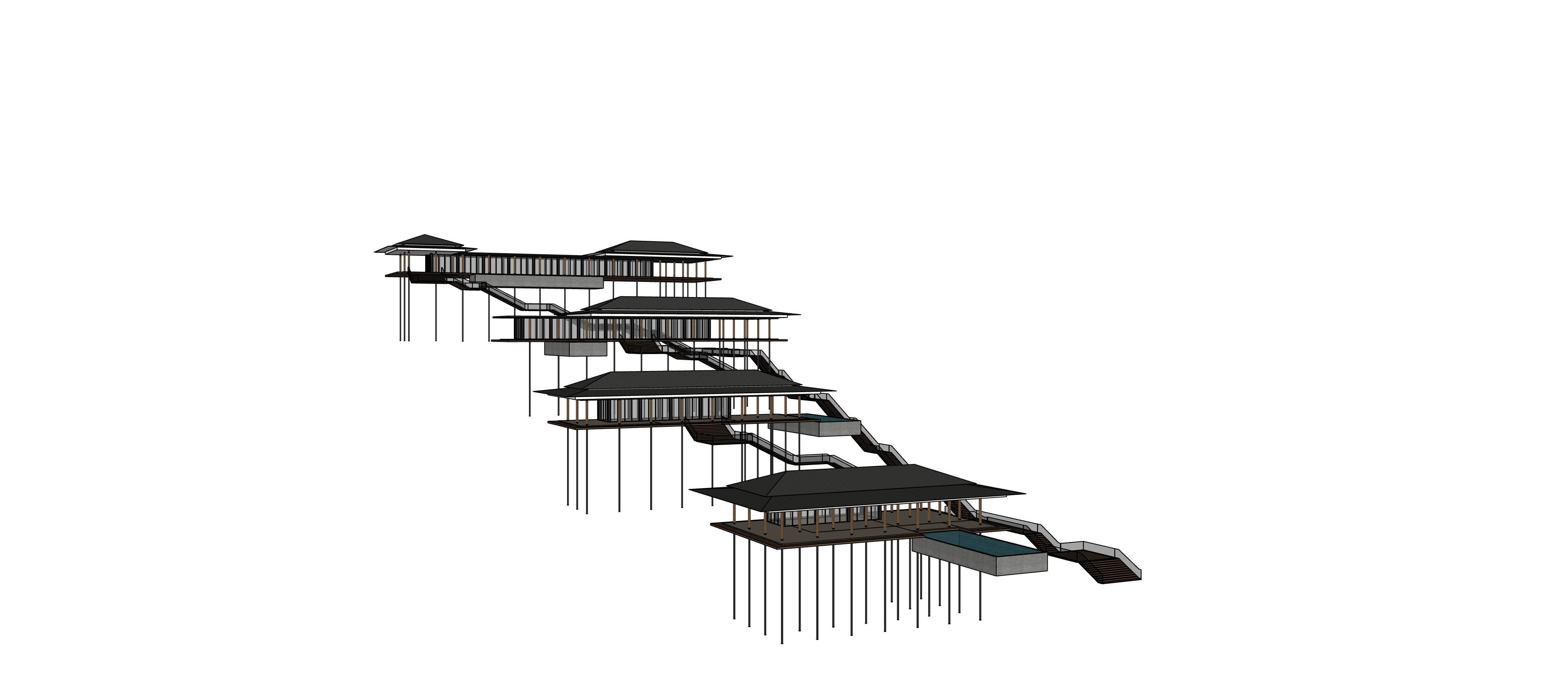 render the existing d drawing from a new eye level angle facing toward ...