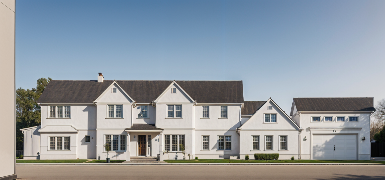 colonial revival exterior shot architecture