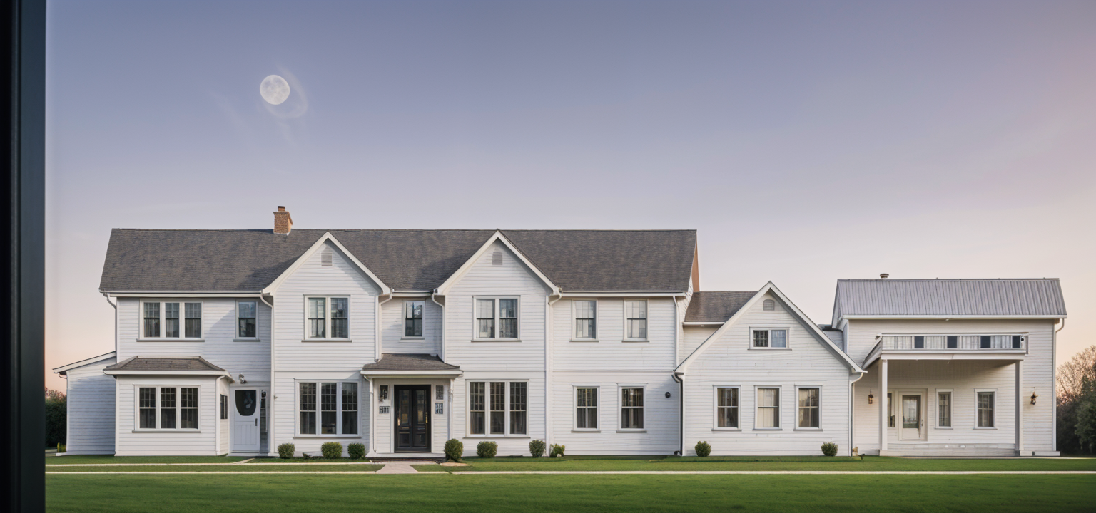 colonial revival exterior shot architecture