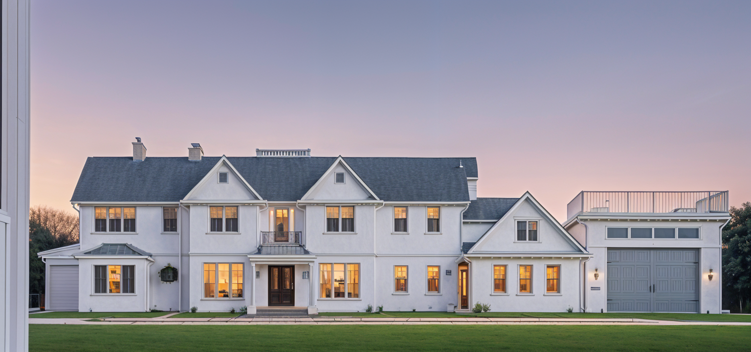 colonial revival exterior shot architecture