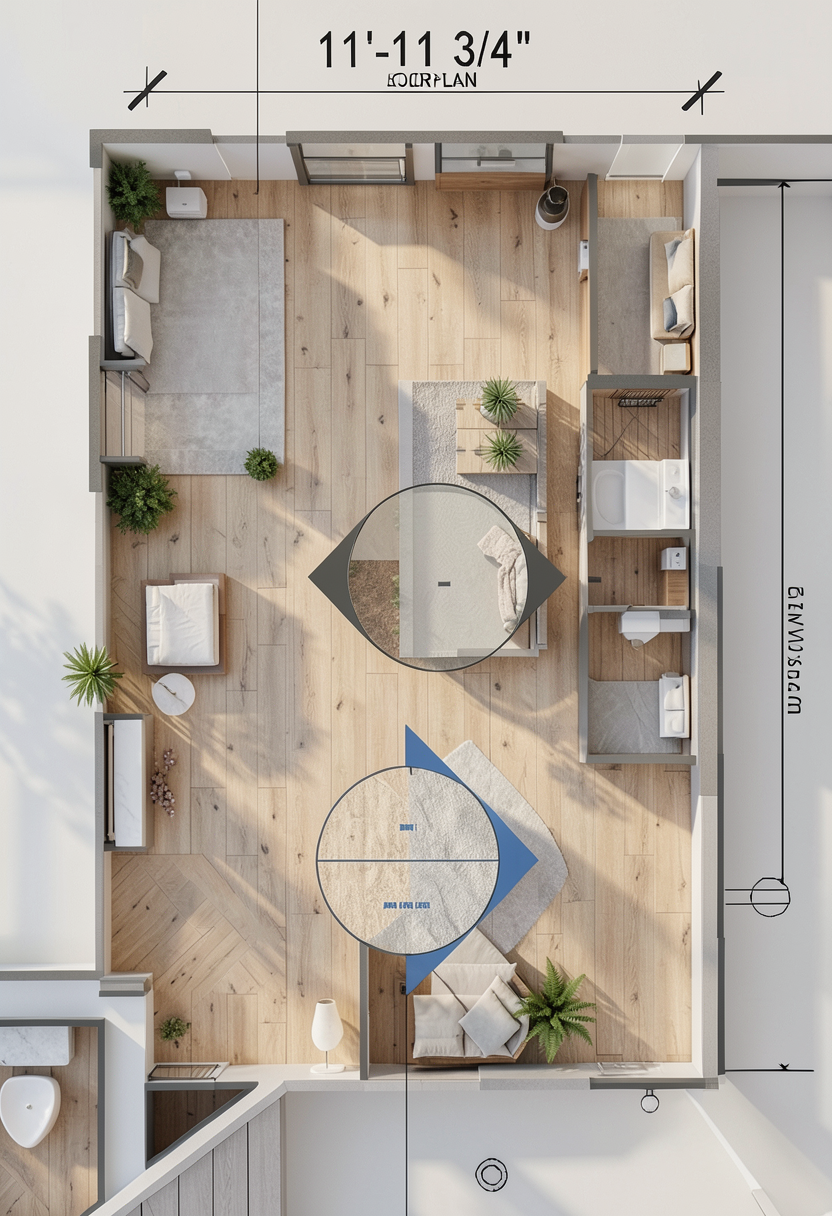 see my floor plan with measurement and create a nice floor plan