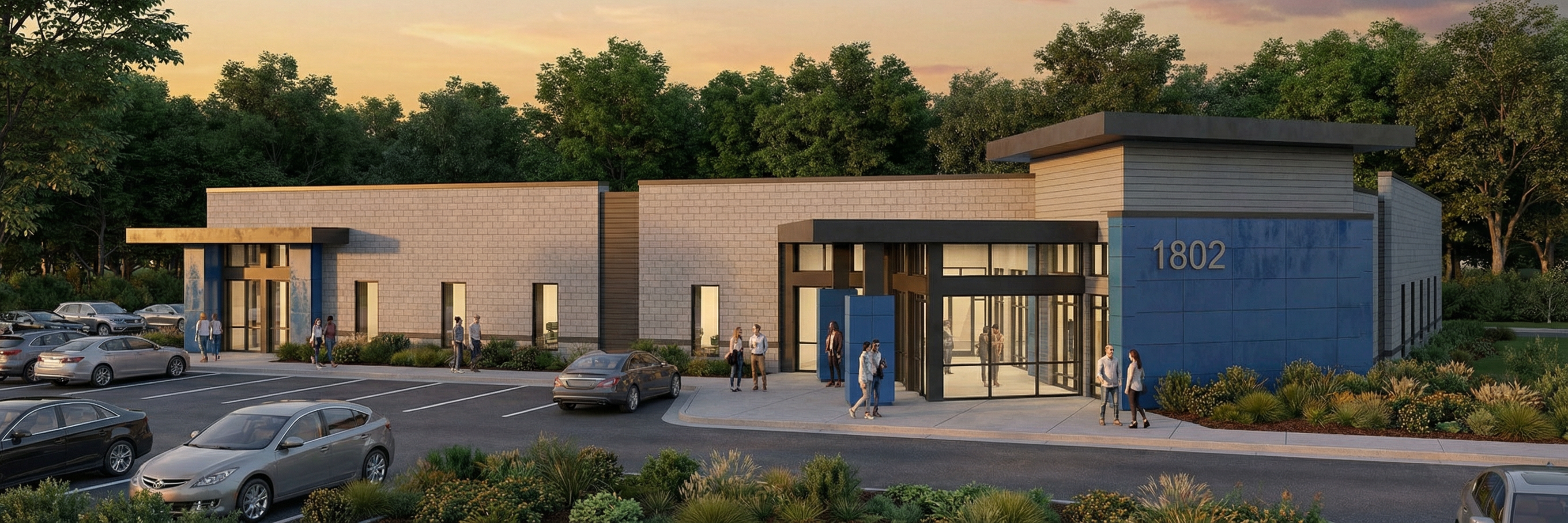 photorealistic architectural exterior render of the provided preserving ...